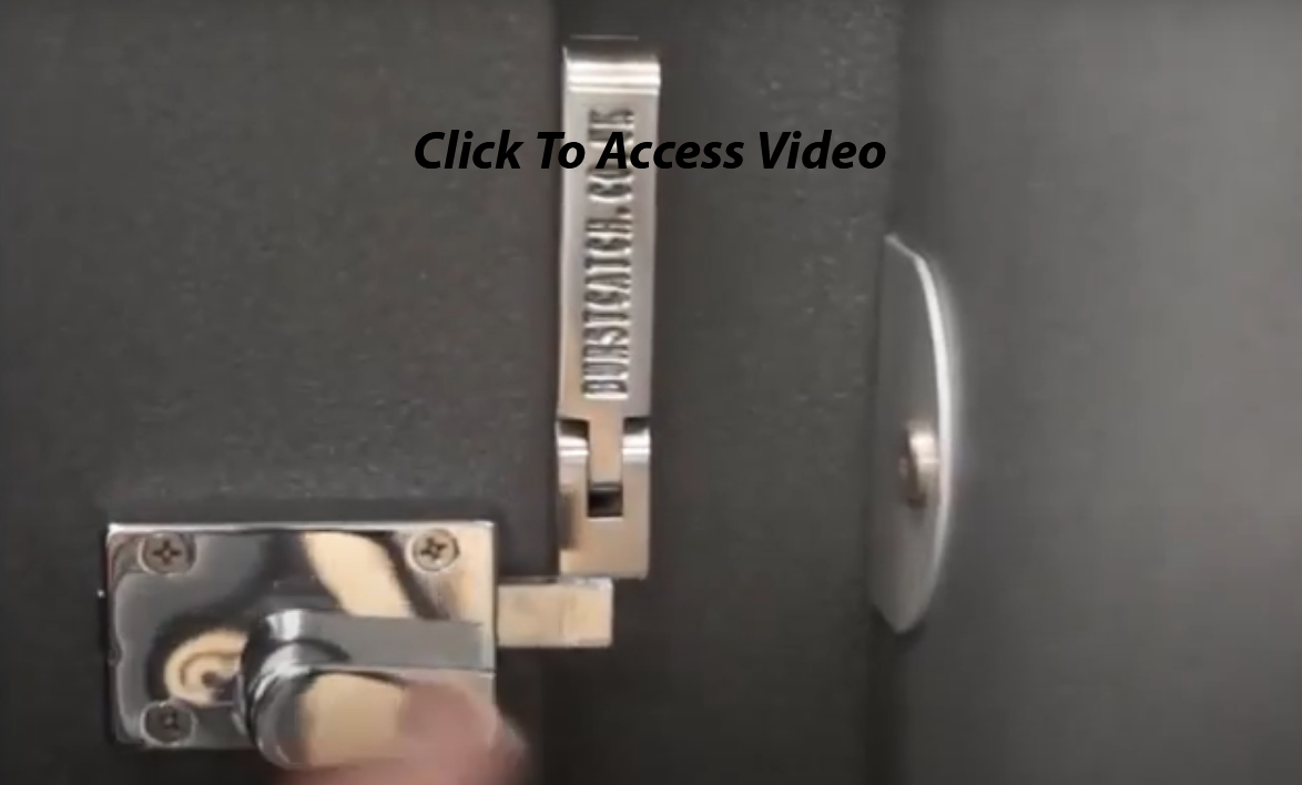 Burstcatch - The money saving easy to fit Toilet cubicle anti-vandal catch